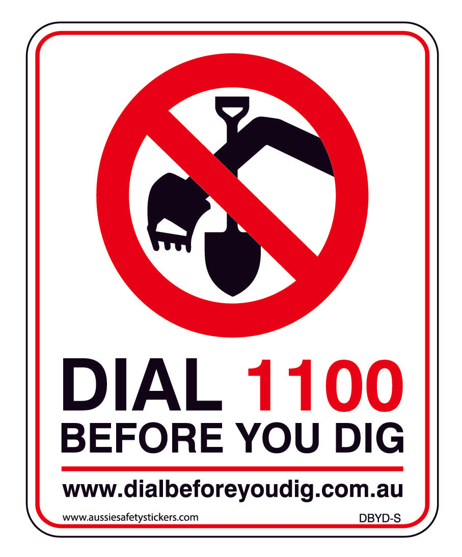 DIAL BEFORE YOU DIG – Aussie Safety Stickers