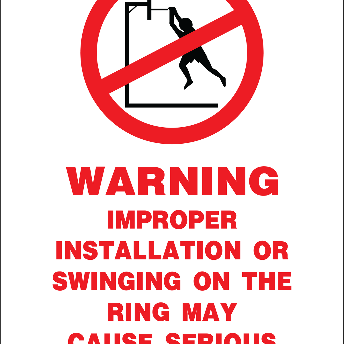 Basketball Ring Warning Sticker – Aussie Safety Stickers