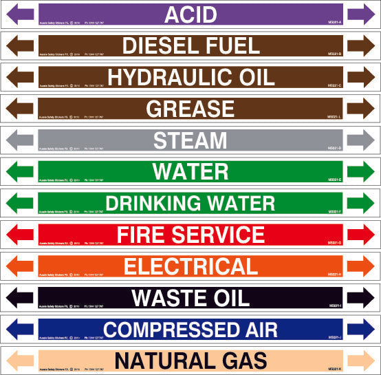 Pipe Flow Labels – Aussie Safety Stickers