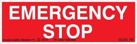 EMERGENCY STOP-REFLECTIVE E.STOP
