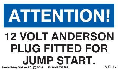 24 VOLT ANDERSON PLUG