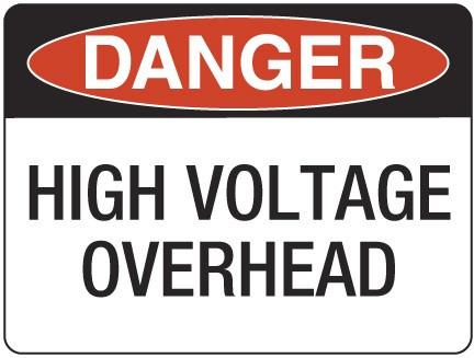 HIGH VOLTAGE OVERHEAD – Aussie Safety Stickers