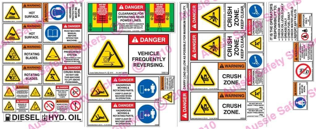 Safety Stickers & Warning Decals Kits | Truck Safety Signs & Stickers ...