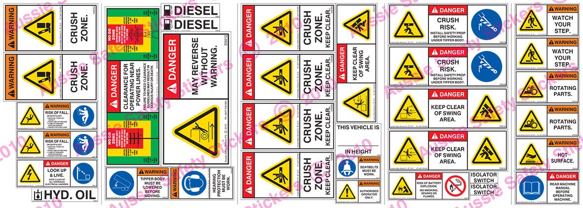Safety Stickers & Warning Decals Kits | Truck Safety Signs & Stickers ...