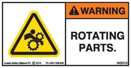 ROTATING PARTS (Horizontal) – Aussie Safety Stickers
