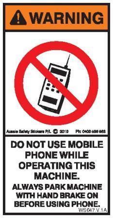 DO NOT USE MOBILE PHONE (Vertical) – Aussie Safety Stickers